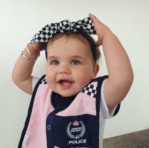 Police Bib Pink - Little Poppet Clothing